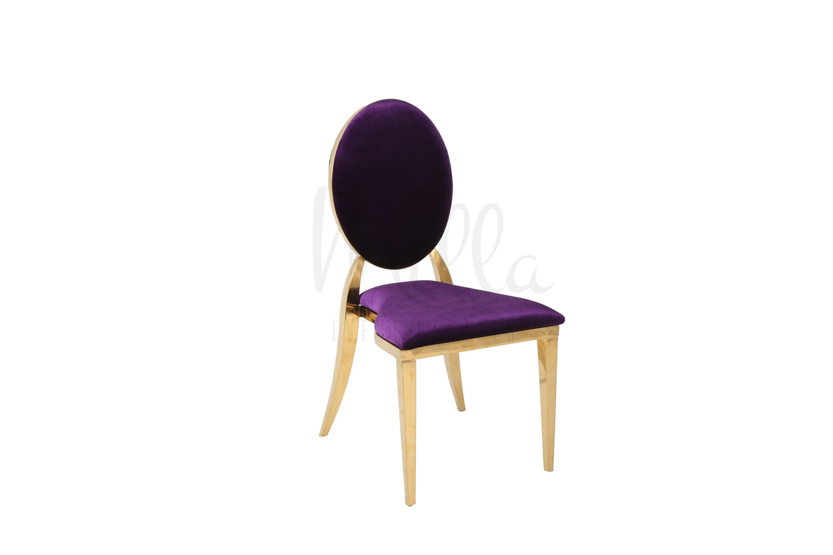 Purple/Gold Washington Chair – Milla Event Rentals