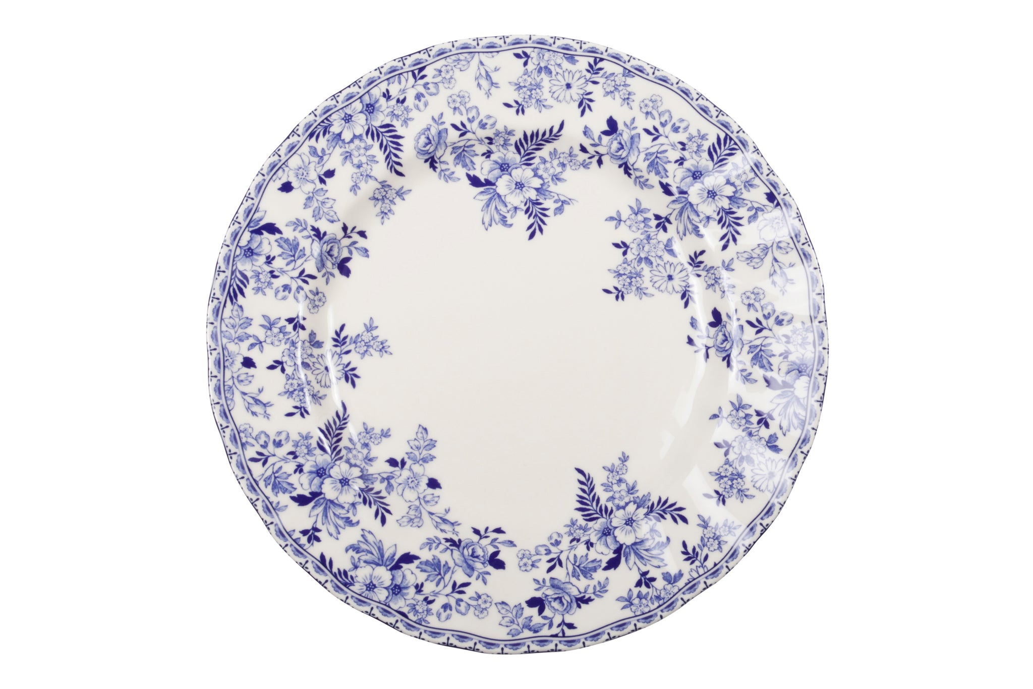 French Country Blue and White Dinner Plate – Milla Event Rentals